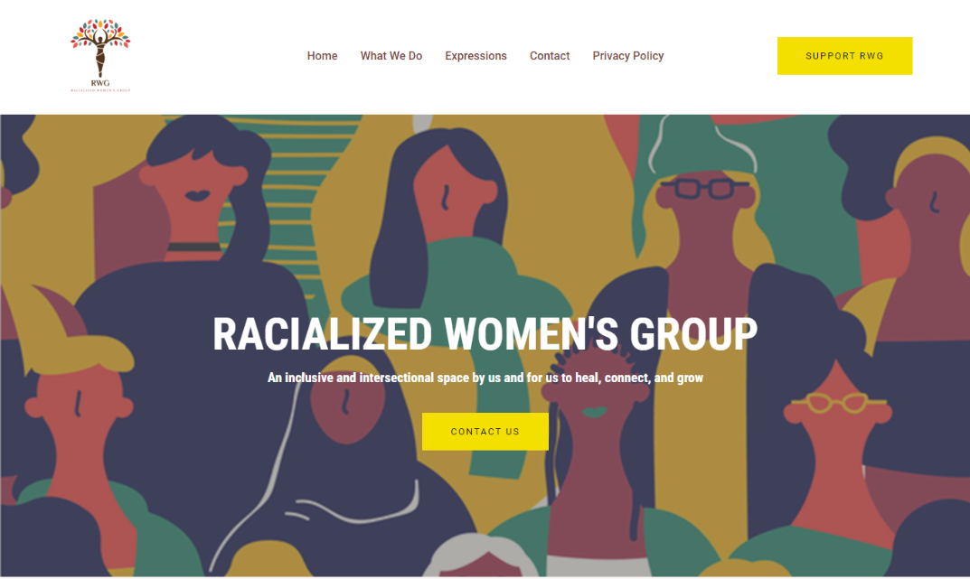 NGO website design for racialized women's - Kashif Mahmood - KM